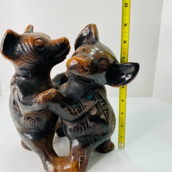 unknown | Accents | Vintage Mexican Folk Art Colima Dancing Dogs Statue ...
